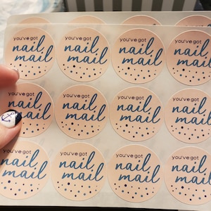 30 Pcs Pink Nail Mail Stickers Color Street Thank You Stickers ...