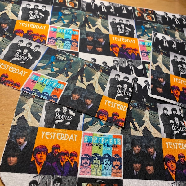 Beatles Fabric 100% Cotton Fabric by the Yard Music Group Album Covers ...