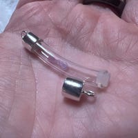 Empty STERLING SILVER Glass Tubes/tear/heart/globe Keepsake Pendants W ...