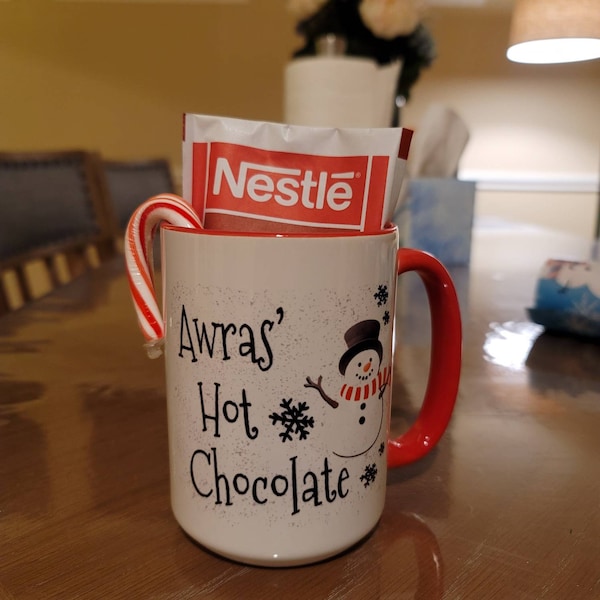 Hot Chocolate Mug With Snowman for Kids | Christmas Hot Cocoa | Snowman ...