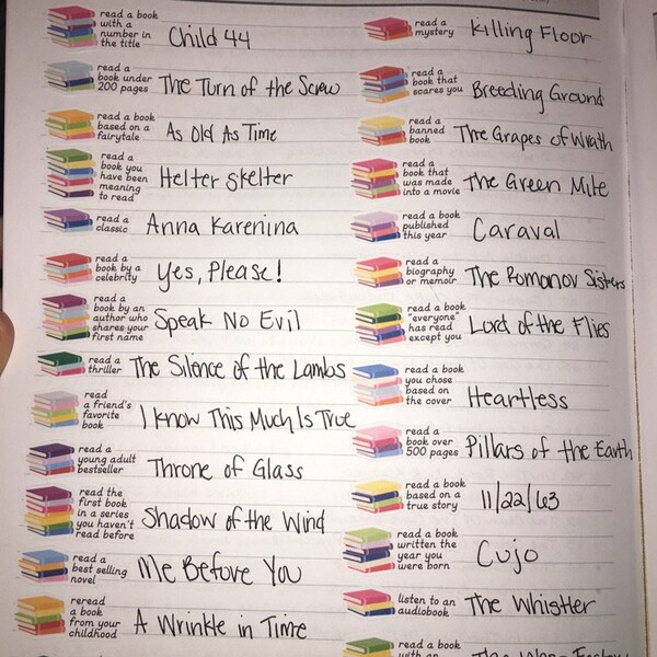 Reading Challenge Planner Stickers - Reading Planner Stickers - Reading ...