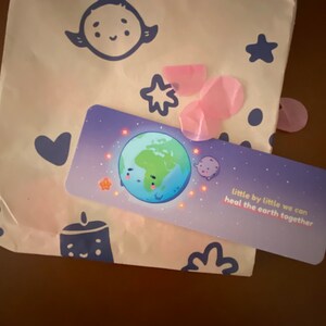 Heal the Earth Bookmark Velvet Soft Luxury Eco Planner Marker Cute ...