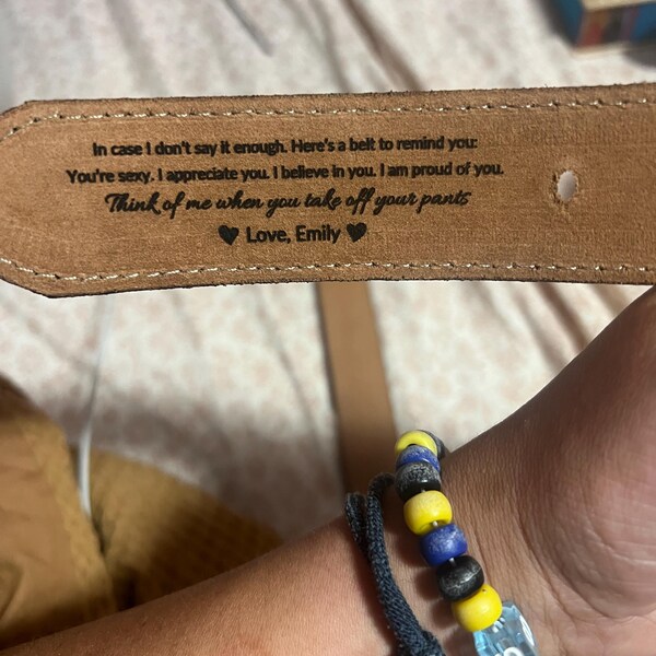 Custom Leather Belt for Daddy, Father’s Day Gift for Boyfriend, Unique ...