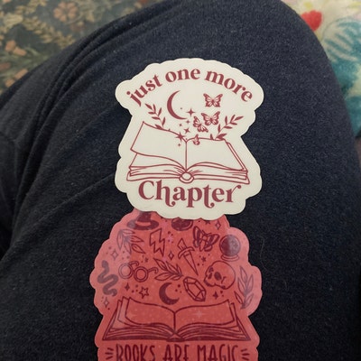 Just One More Chapter Sticker, Water Bottle Sticker, Kindle Sticker ...