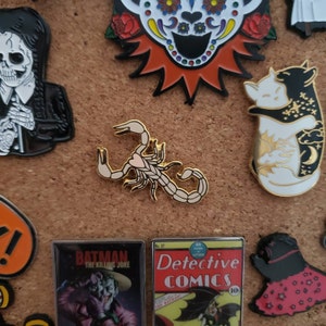 Scorpion Enamel Pin Black 1.2 Hard Enamel in Gold - Etsy