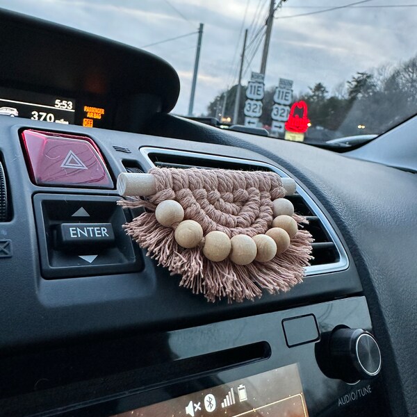 Macrame Diffuser Vent Clip, Diffuser, Car Decor, Essential Oils, Boho ...