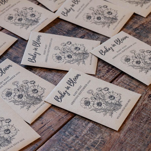 In Loving Memory Wildflower Seed Packet, Memorial Favor, Funeral Packet ...