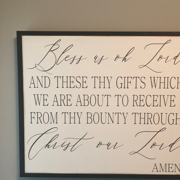 Bless Us Oh Lord Wooden Wall Art | Kitchen Decor | Housewarming Gift ...
