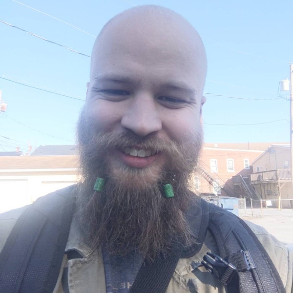 Beard Beads Set of 2 Jade Cuff Beard Beads 4.5mm Beard Beads Jade Beard ...