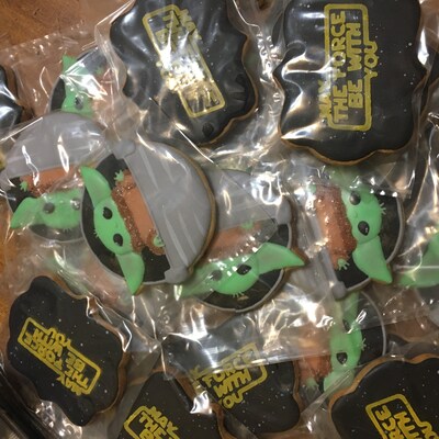Grogu, the Child, Star Wars Sugar Cookies, Dozen, Customized Your Way ...