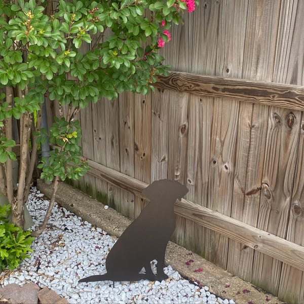 Rustic Metal Standing Rabbit Yard Art With Stake- Steel Bunnies- Metal ...