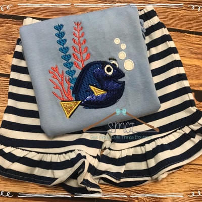 Dory Seaweed 4x4, 5x7, 6x10 and 8x8 in 9 Formats Applique Instant ...