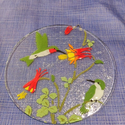 Hummingbird Suncatcher, Fused Glass, Hummingbirds, Humming Bird, Bird ...