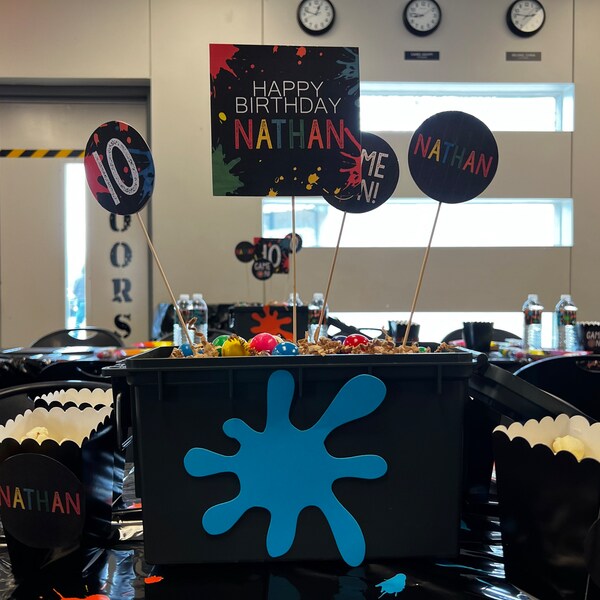 Paintball Party Decorations, Paintball Party Stickers, Paintball Party ...