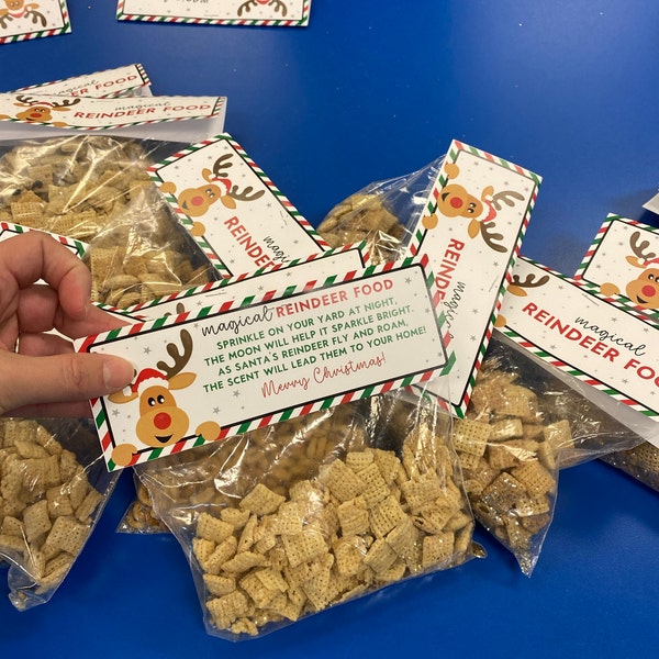 Magic Reindeer Food Treat Bag Topper Printable | Holiday Classroom ...