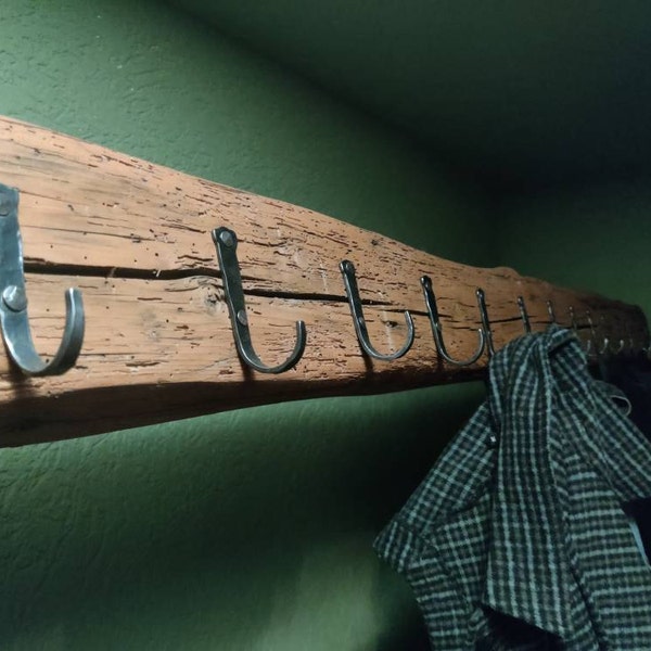 Medium Hand-forged Hook - Rustic Decorative Hook With Optional Rune ...