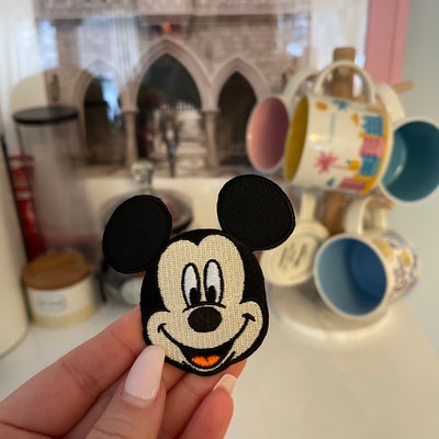 Mickey Mouse Face Patch Disney Mascot Character Craft Apparel Iron-on ...