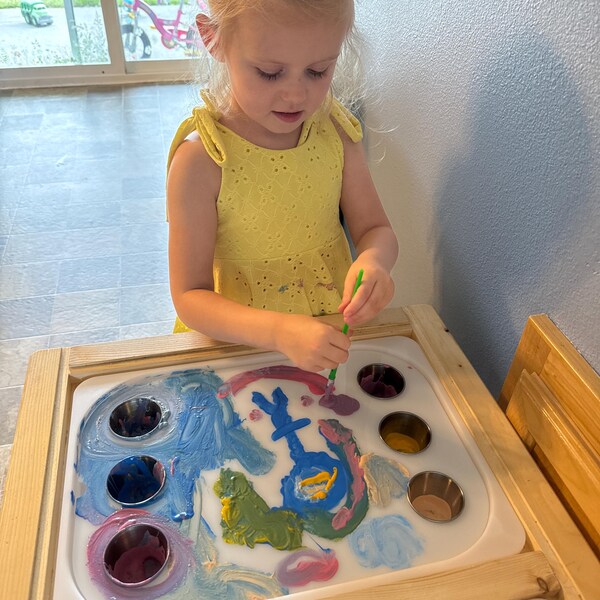 Acrylic Ball Pit Sort Large Trofast Bin of Flisat Table for Montessori ...