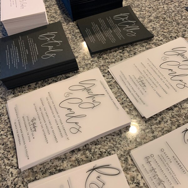 Vellum Insert Card for Wedding Invitations : Customizable - Etsy