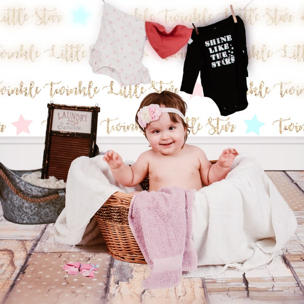 Pink Light Blue Gold Stars, Gold Glitter, Star Digital, Twinkle Twinkle ...