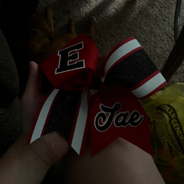 Custom Stripes and Tails Cheer Cheerleading Bow - Etsy