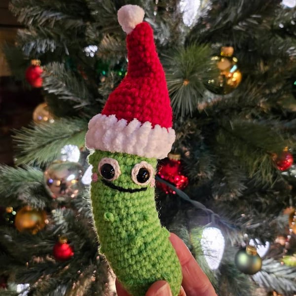 Christmas Pickle and Costumes Crochet Pattern Tree Topper Ornament PDF ...