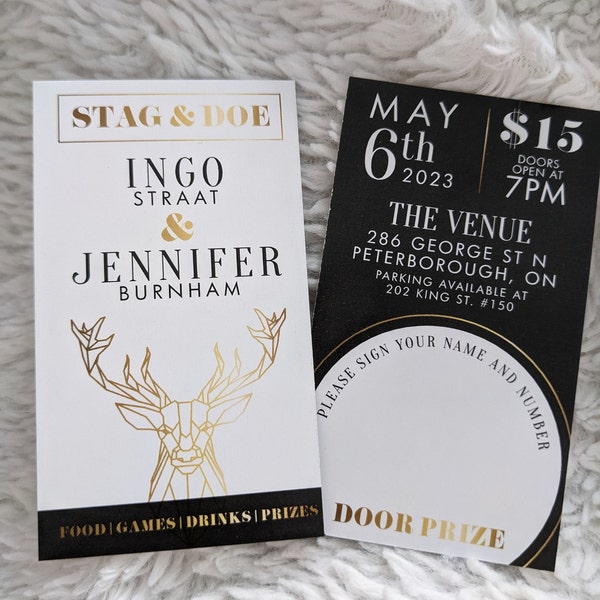 Modern Black and Beige | Stag & Doe Tickets | Buck and Doe | Weddings ...