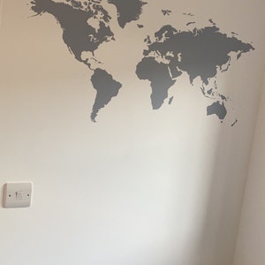 World Map Wall Art Sticker Decal - Etsy