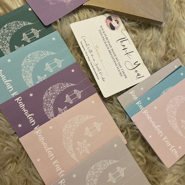 Set of 5 or 10 Eid Mubarak Greeting Cards Eid Cards Different Sizes - Etsy