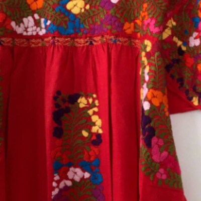Mexican Embroidered Top, Size S,M,L,XL,XXL, Blouse Oaxaca, Mexican Tops ...