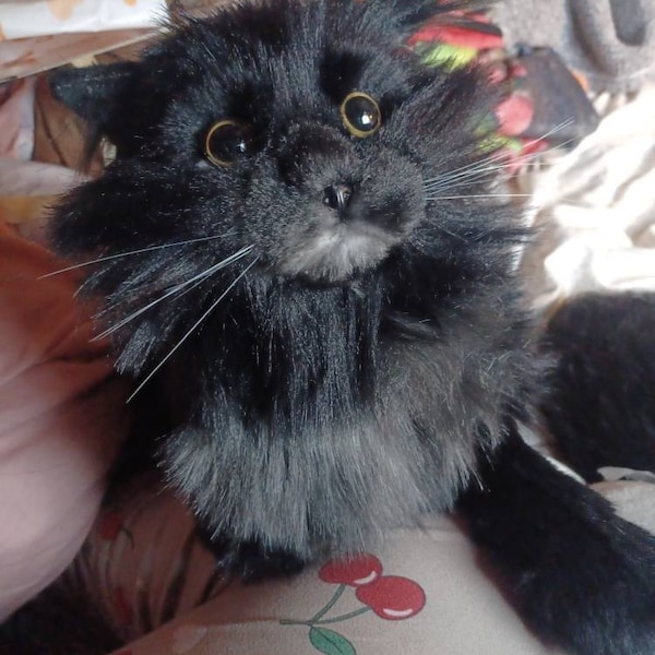 Mini Cat Backpacks-handmade Realistic Stuffed Cat Companion Gift for ...