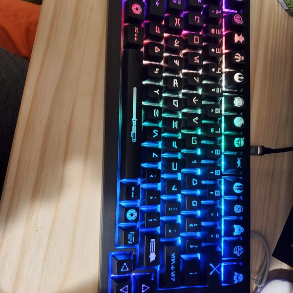 English & Japanese Dual Languages Backlit Keycaps Set for Mechanical ...