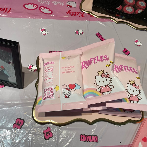 Hello Chips Kitty Party Chip Bags Sanrio Kitty Birthday Party Treats ...