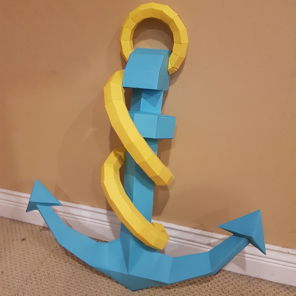 Anchor 3D Papercraft | DIY Paper Sculpture | Paper Model Pattern | Do ...