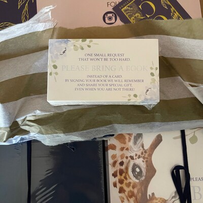 Book Request Cards, Matching Book Request Insert Card, Books for Baby ...