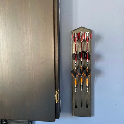 Wood Dart Holder Wall Mount Dart Display Rack. Unique Gift for Dad. Man ...