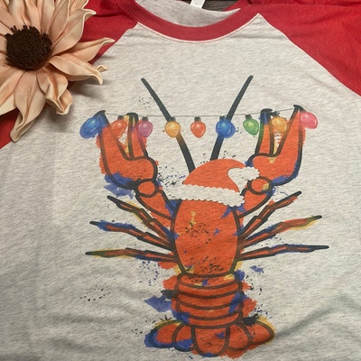 Merry Christmas Crawfish Watercolor NOLA New Orleans Cajun DIGITAL ...