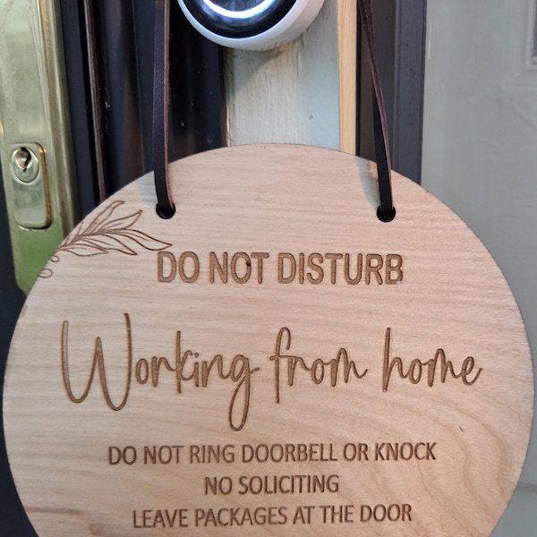 Work From Home Sign | Do Not Disturb Sign | No Soliciting | Do Not ...