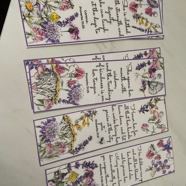 Floral Psalms Bible Verse Coloring Bookmarks, Scripture Christian ...