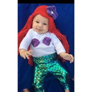Princess Ariel Inspired Hat/ Crochet Princess Ariel Wig/ Ariel Wig Hat ...