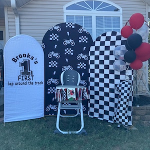 Ladybug 1st Birthday Backdrop: Double-sided Arch Cover - Etsy