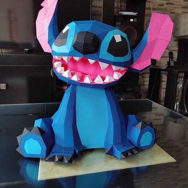 Stitch Paper Craft, Digital Template, Origami, PDF Download DIY, Low ...