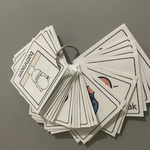 Picture Communication Board Keyring Cards Communication Cards for Non ...