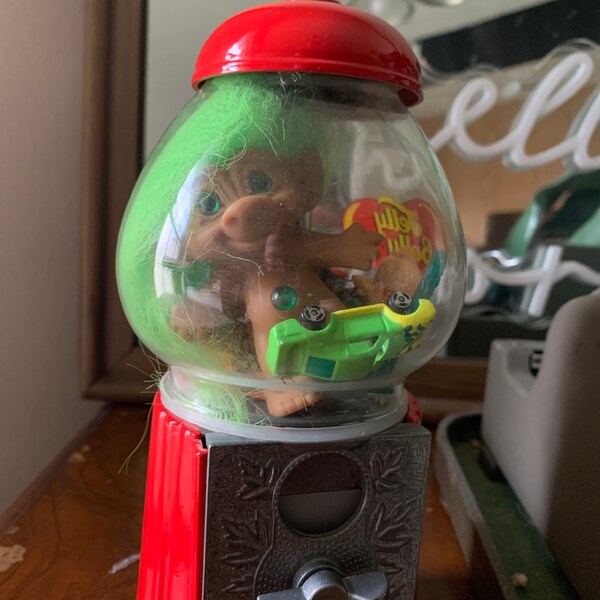 Vintage Ace Novelty Treasure Troll Doll, Pink Hair, Pink Jewel, Pink ...