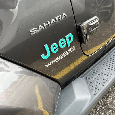 Chrome Grab Handle Jeep Emblem Sticker Decal, Wrangler JL Dash Glove ...