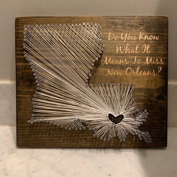 DIY State String Art Kit/ Nail Art Kit/ State String Art/ Anniversary ...