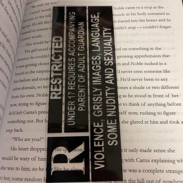 Clear Bookmark R Rating Rated R Goth Gothic Halloween Horror Creepy ...