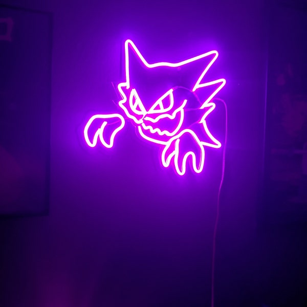 Gengar LED Cute Anime Neon Sign Gengar I Choose You Design Home LED ...