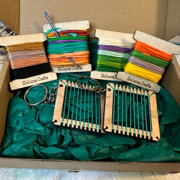 Mini Loom Keychains: Pre-warped DIY Weaving Kit - Etsy