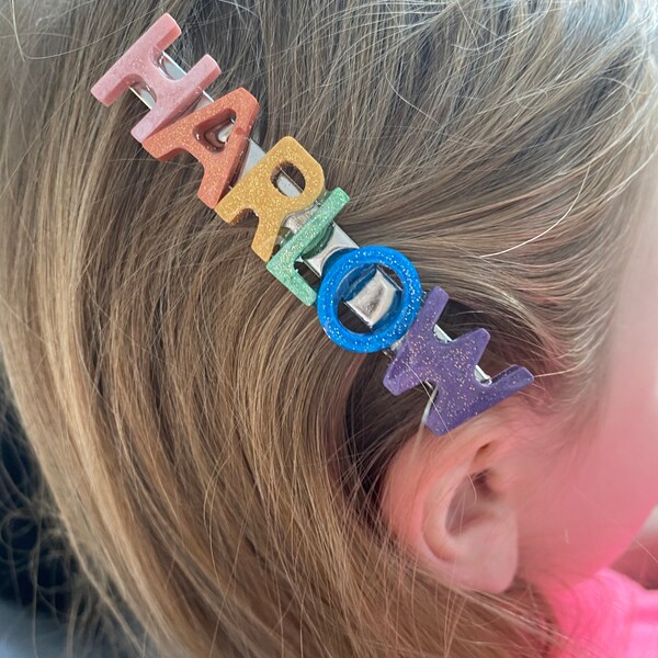 Personalized Name Hair Clips | Hair Accessories | A-Z Letters ...